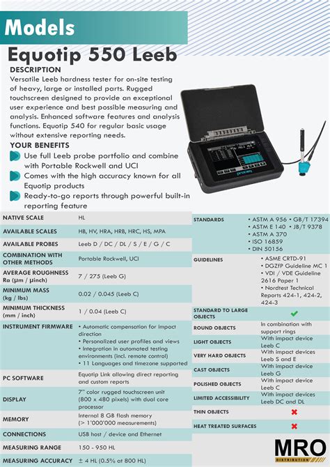 Equotip Portable Hardness Testers Leeb Rockwell UCI Equotip Portable Hardness Testers