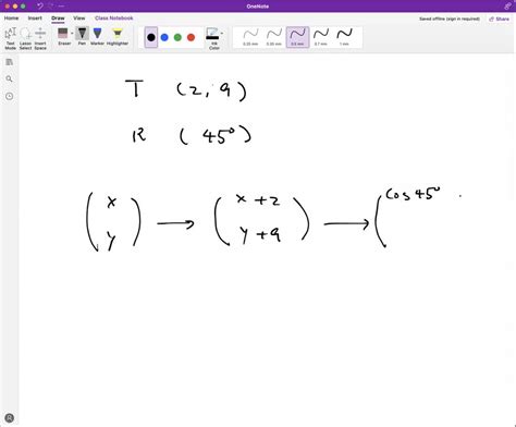 Solved Find The 3x3 Matrix That Produces The Described Composite 2d