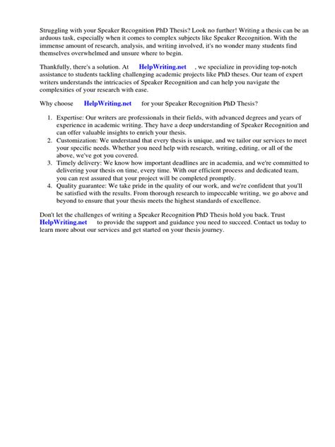 Speaker Recognition Phd Thesis Pdf Speech Recognition Cognitive Science