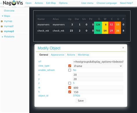 Nagvis Status Data On Maps And Diagrams
