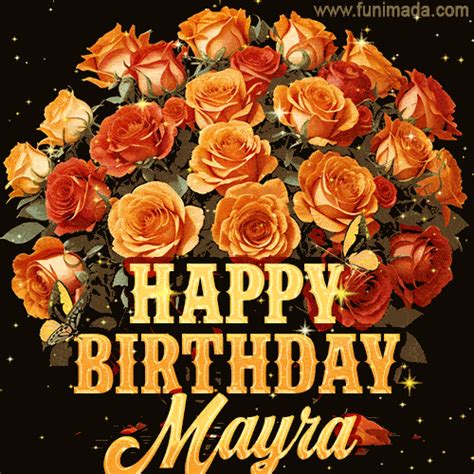 Beautiful Orange Roses Birthday  For Mayra Download On
