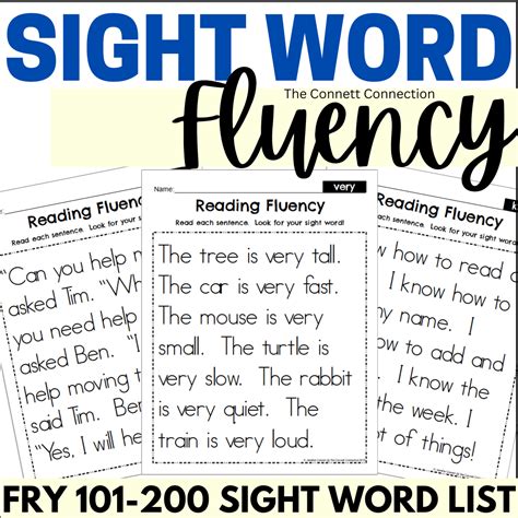 Fry 101 200 Sight Word Fluency Passages Classful