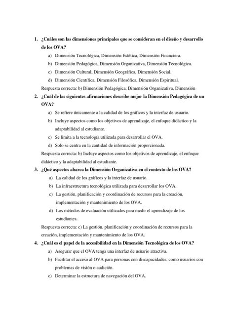 Preguntas Estructuradas Pdf Aprendizaje Accesibilidad