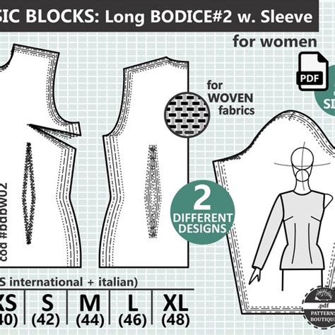 Basic Skirt Block Sloper Pdf Sewing Pattern Basic Etsy