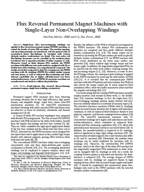 Flux Reversal Permanent Magnet Machines With Single Layer Non