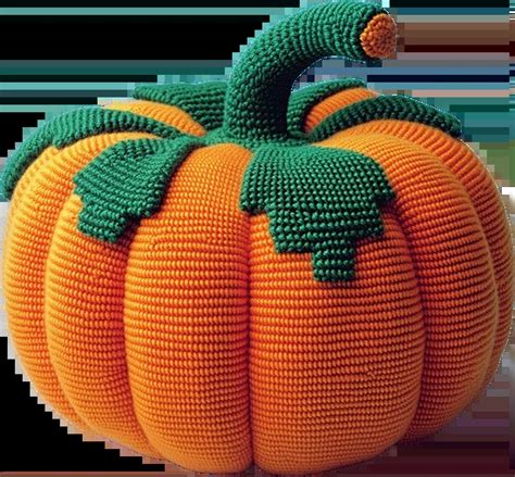 毛线编织质感物品素材 南瓜 花瓣网