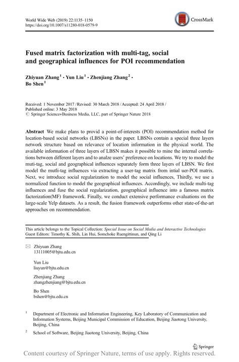 Fused Matrix Factorization With Multi Tag Social And Geographical Influences For Poi