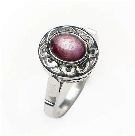 98 Silver And Purple Star Ruby Ring At ₹ 1000 Piece In Agra Id 26271669862
