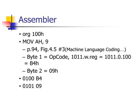 ppt 組譯器之實作（ assembler ） powerpoint presentation free download id