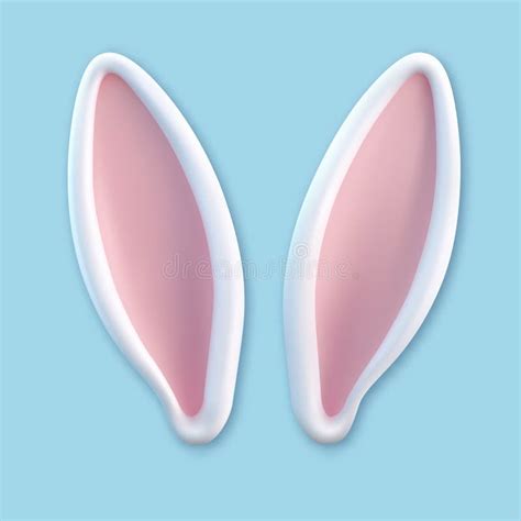 3d Rabbit Ears On An Isolated Background Stock Illustration