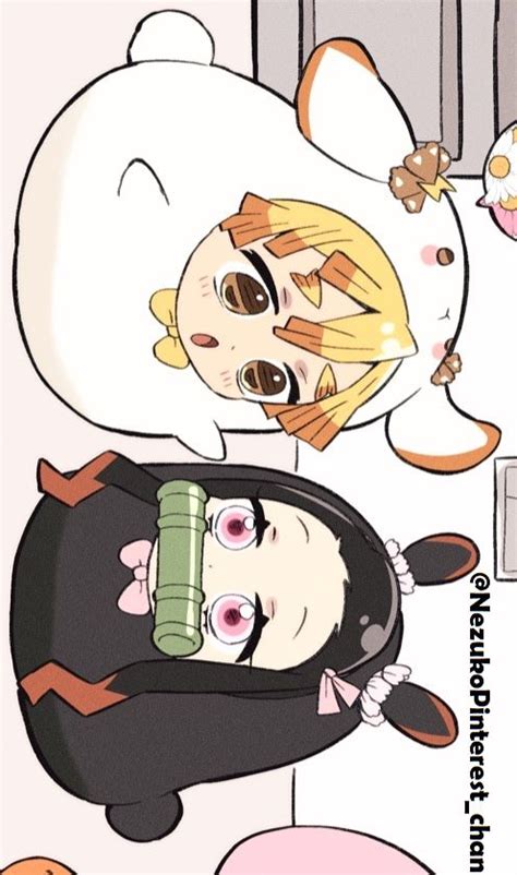 Zenitsu X Nezuko ⚡️🎀 Cute Anime Chibi Anime Chibi Chibi Wallpaper