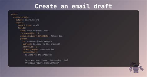 Create An Email Draft Cerb