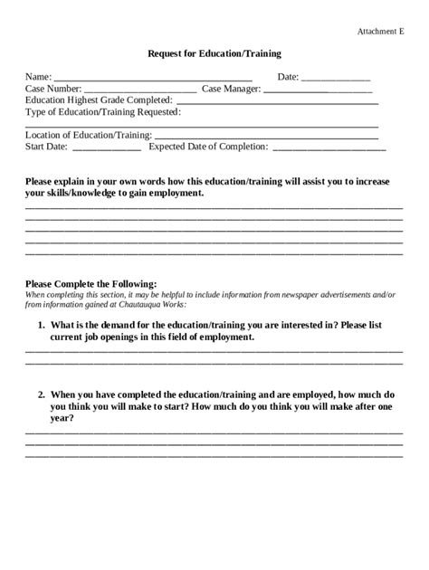 Training Justification Sheet Doc Template Pdffiller