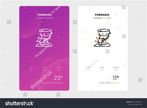 Modern Ui Ux Gui Interface Weather Stock Vector Royalty Free 1562879425 Shutterstock