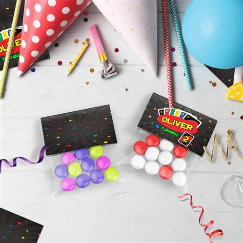 Uno Treat Bag Topper Labels Custom Printable Tags Partydaz
