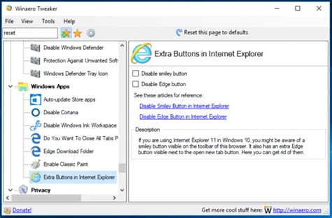 Disable Edge Button In Internet Explorer In Windows