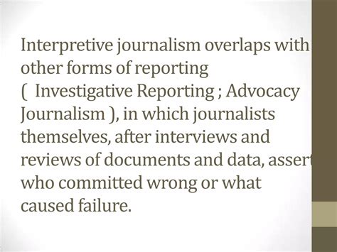 Interpretative Interpretive Reporting Pptx