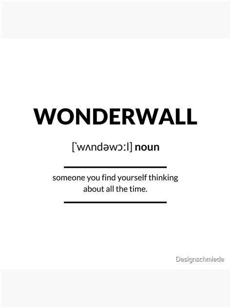 "Wonderwall Definition | Dictionary Collection" Photographic Print by Designschmiede | Redbubble
