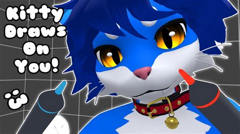 Furry Asmr Kitty Draws All Over You Youtube