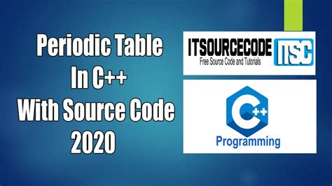 Periodic Table In C With Source Code 2022