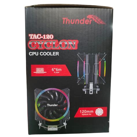 Thunder Cyclone Argb Cpu Cooler 6 Copper Heat Pipe Tac 120