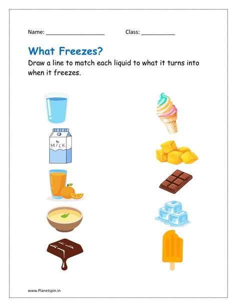 Melting And Freezing Worksheet Pdf For Grade 1