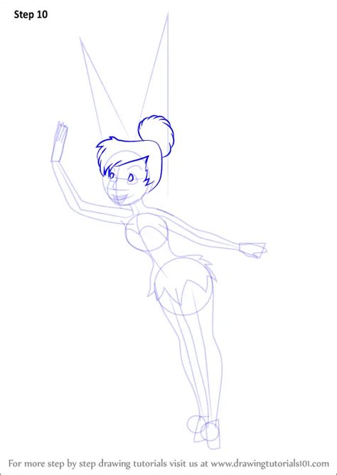 How To Draw Tinkerbell Easy Step By Step Disney