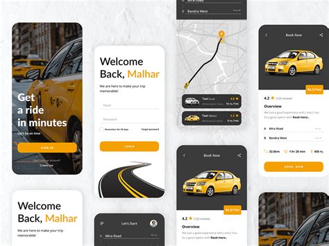Cab Booking App Ui Design On Behance