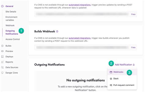 Outgoing Notifications Gatsby