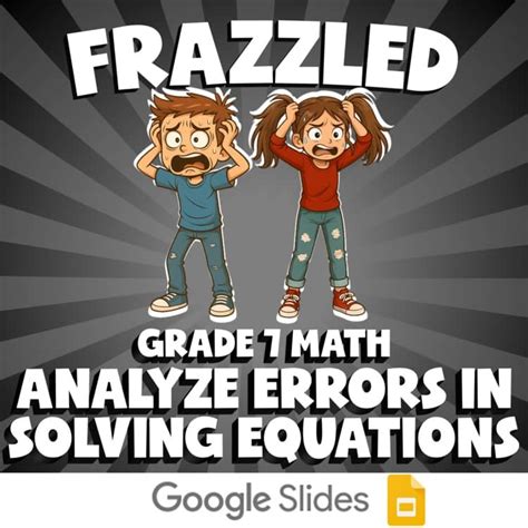 Analyze Errors In Solving Equations Frazzled Math Game No Prep Grade