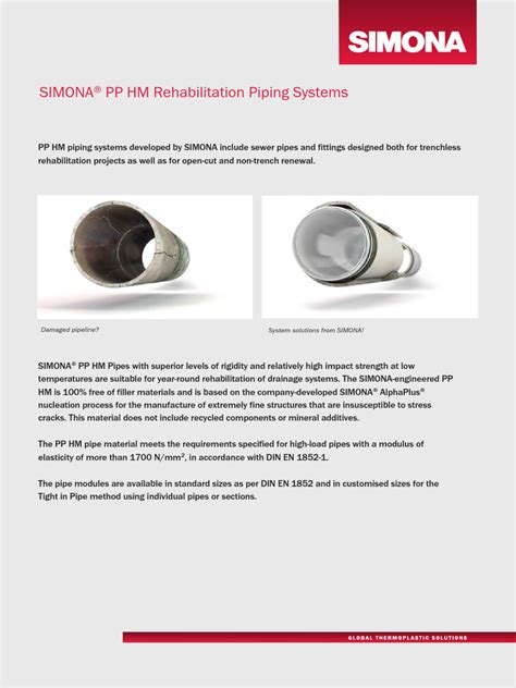 Simona Pp Hm Rehabilitation Piping Systems Pdf Pipe Fluid