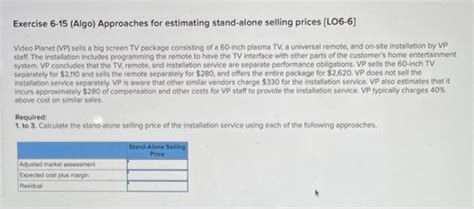 Solved Exercise 6 15 Algo Approaches For Estimating