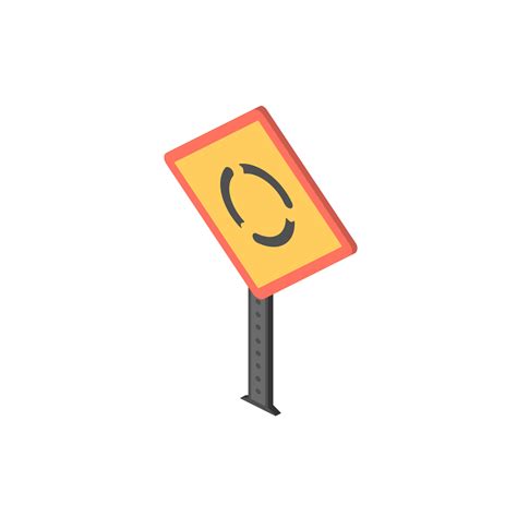 Roundabout Ahead Isometric Vector Icon 22412683 Vector Art At Vecteezy