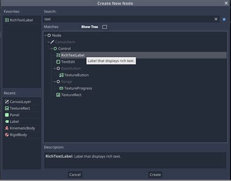 Create New Node Search Filter Should Have An Option To Display Full