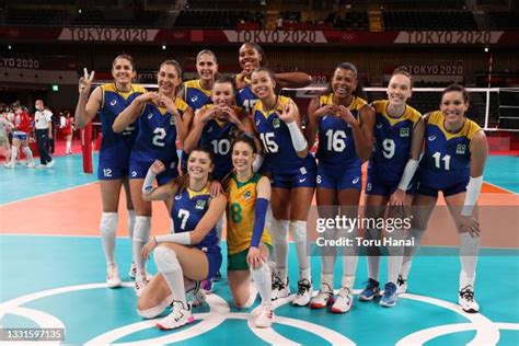 Brazil Volleyball Team Photos And Premium High Res Pictures Getty Images