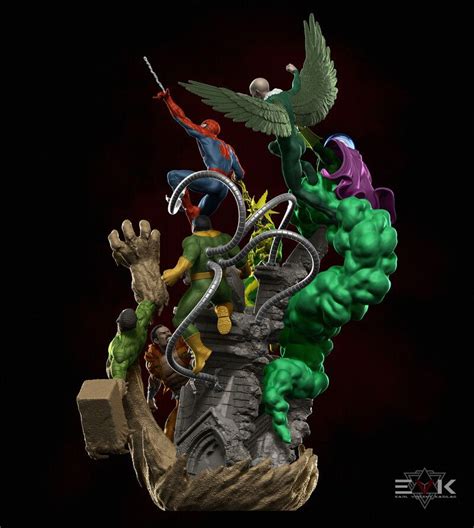 Spiderman Vs Sinister Six Diorama Earl Vincent Kasilag