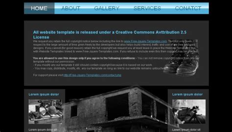 Black Blue Jquery Free CSS Website Template Free CMS