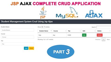 Jsp Ajax Complete Crud Application Tutorial Part 3 Step By Step Guide For Beginners Youtube