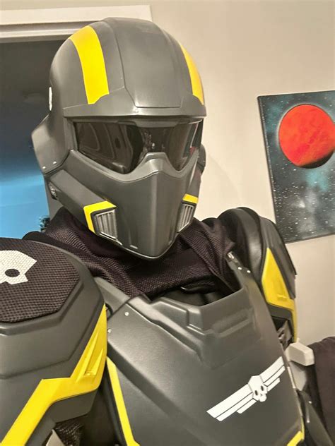 Helldivers B 01 Cosplay Costume Tr 40 Gold Eagle Cyber Craft