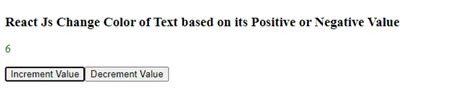 React Js Change Color Of Text Based On Its Positive Or Negative Value