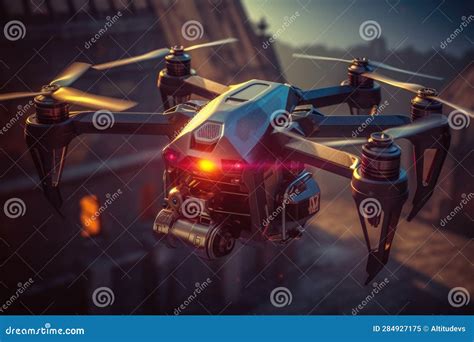 Cybersecurity Drone Scanning For Threats Stock Image Image Of Generative Generated 284927175