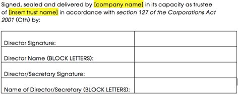 How To Sign Your Australian Deed Correctly I Michael Law Group
