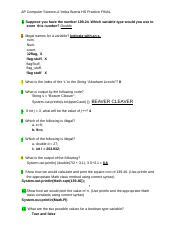 APCSA Practice Exam MCQ Pdf Q Operator Precedence Consider The Following Code Segment