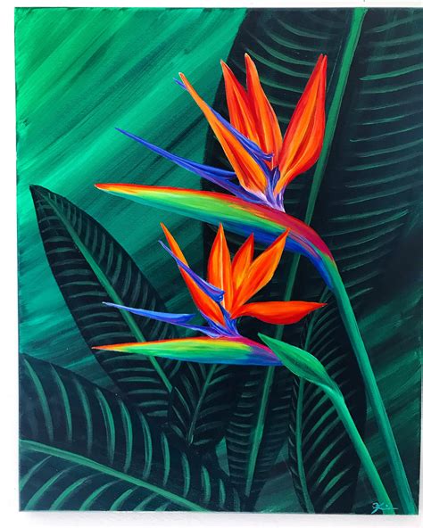 Bird Of Paradise Artwork Etsy