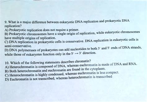 9 What Is A Major Difference Between Eukaryotic Dna Replication And Prokaryotic Dna Replication