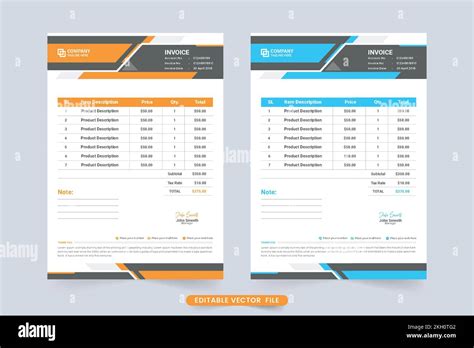creative invoice decoration with minimal shapes payment receipt and
