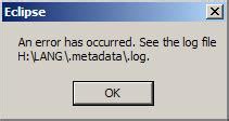 Eclipse Ide Mac Error Has Occurred See The Log File Ographyholden