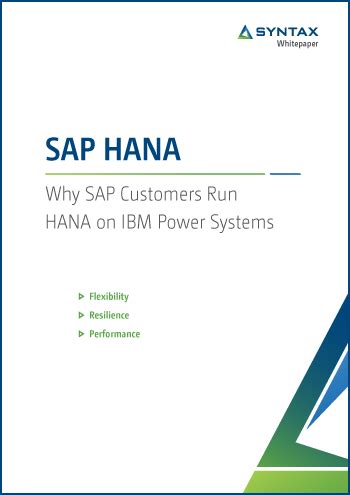 SAP HANA On IBM Power Systems Whitepaper