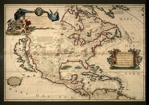 World History Facts — 1688 Map Of North America By Venetian Mapmaker