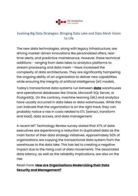 ppt evolving big data strategies bringing data lake and data mesh